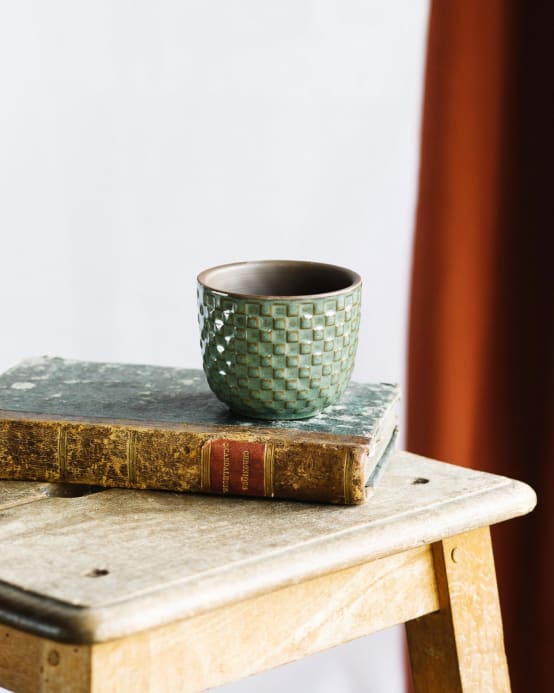 Mini cache pot - RELIEF VERT- La Green Touch - Gamm vert