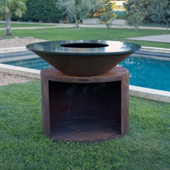 Brasero Ellipse 120 Corten - Gamm vert