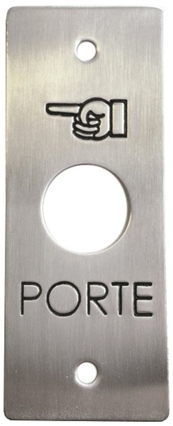 Plaque inox gravée symbole clé diametre 19mm - SEWOSY - PBP19_3 - Gamm vert