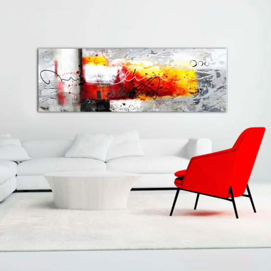 Tableau Imprimé "Hammer Red Narrow" 40 x 120 cm - Gamm vert