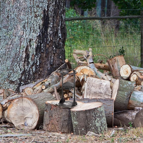 Fendeuse à bois manuelle, fendeuse à bois en forme de coin, machine de découpe de bois facile à ...