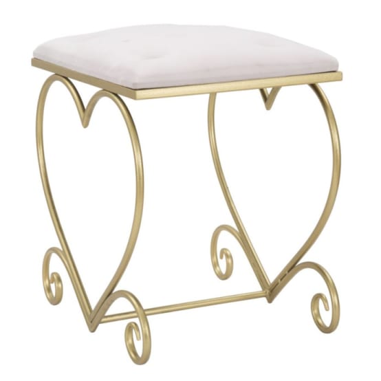 Tabouret Design "Heart" 51cm Rose & Or - Gamm vert
