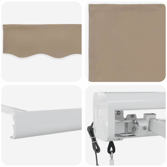 Auvent Beige 300 x 250 x 165 cm Polyester et Aluminium vidaXL 3330064 ...