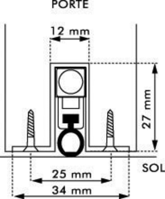 Plinthe Klomatic encastrée JOURJON - H.27mm-83cm - 89484 - Gamm vert