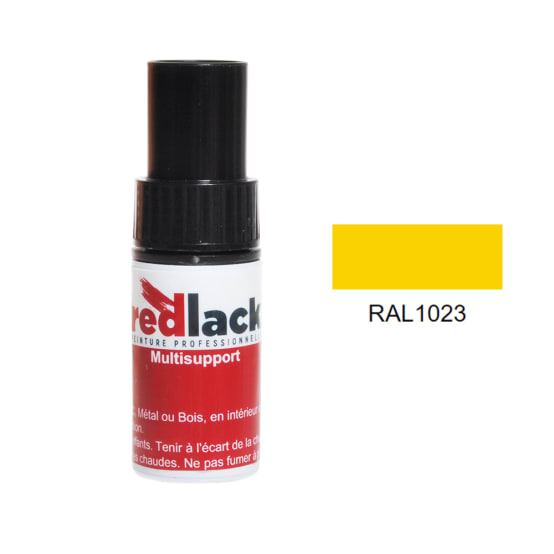 Peinture flacon retouche Jaune signalisation RAL 1023 Mat multisupport ...