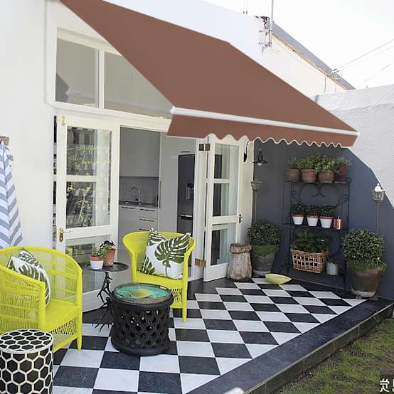 Store Banne de Balcon Rétractable 3,6x3M Tissu Résistant aux UV et à l ...