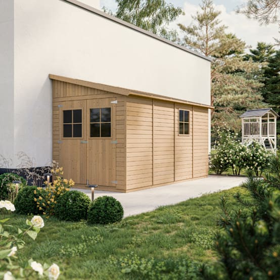 Abri de jardin en Bois (sans paroi latérale) M340 - Timbela - Gamm vert