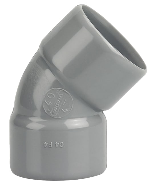 Coude PVC double Femelle 45° D40 - WAVIN - 3026067 - Gamm vert