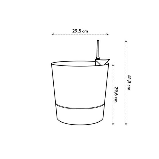 Elho - Pot De Fleurs - Greensense Aqua Care Rond 30 - Ciment Clair ...
