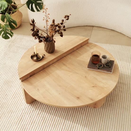 Table basse ronde design en bois CARLOW Concept Usine - Gamm vert