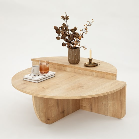 Table basse ronde design en bois CARLOW Concept Usine - Gamm vert