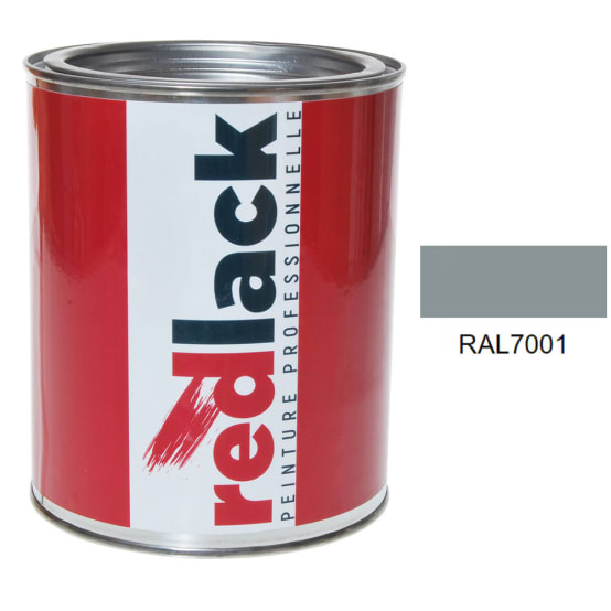 Peinture Gris argent RAL 7001 Satiné multisupport 1L Redlack - Gamm vert