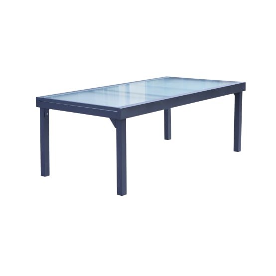 Table Modulo 8/12 personnes structure grise en aluminium, plateau en ...