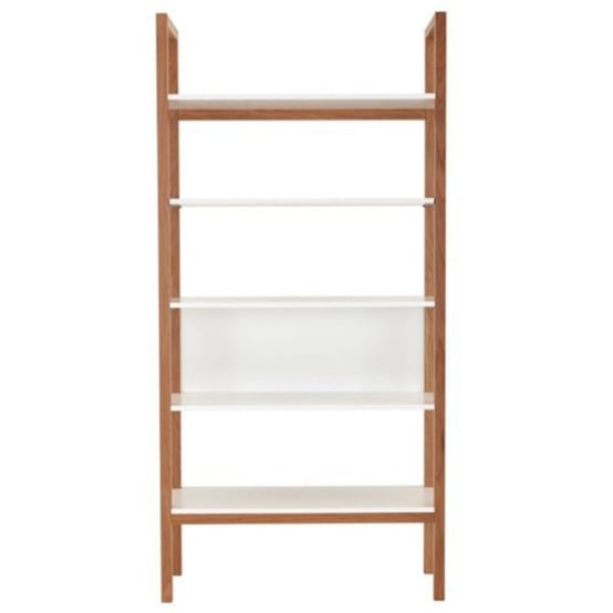 Bibliothèque 5 Niveaux "Farringdon" 185cm Chêne & Blanc - Gamm vert