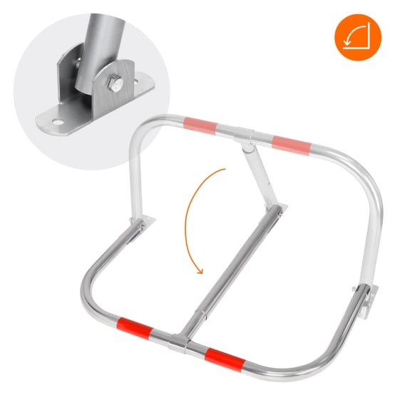 4 x Barrière de Parking Rabattable, 84 x 48 cm, Pliable, Réversible, en ...