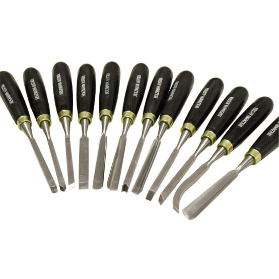 Coffret 12 pièces de gouges sculpture Holzmann - Gamm vert