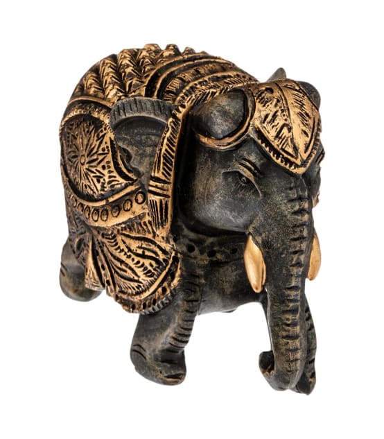 Objet décoratif Éléphant en Résine H 9 cm - Gamm vert