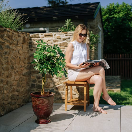 MORGANE pot grande taille d'extérieur fait main en terre cuite émaillée ...