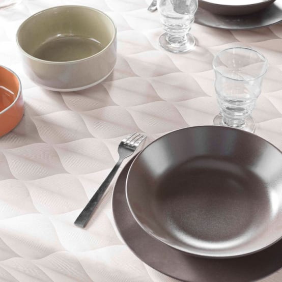 Nappe Antitache Imprimé "Kalini" 150x240cm Naturel - Gamm vert