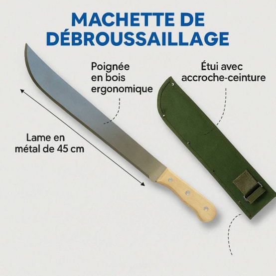 Machette de jardinage avec étui de protection - TERRE JARDIN - Gamm vert