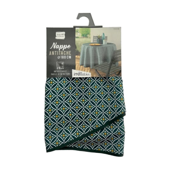 Nappe Ronde Antitache "Havana" 180cm Kaki - Gamm vert