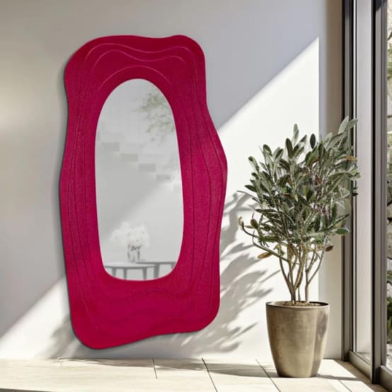 Miroir Mural Design "Daphné" 165cm Fuchsia - Gamm vert