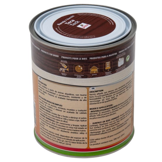 Vernis synthétique teinte teck brillant Jafep - Gamm vert