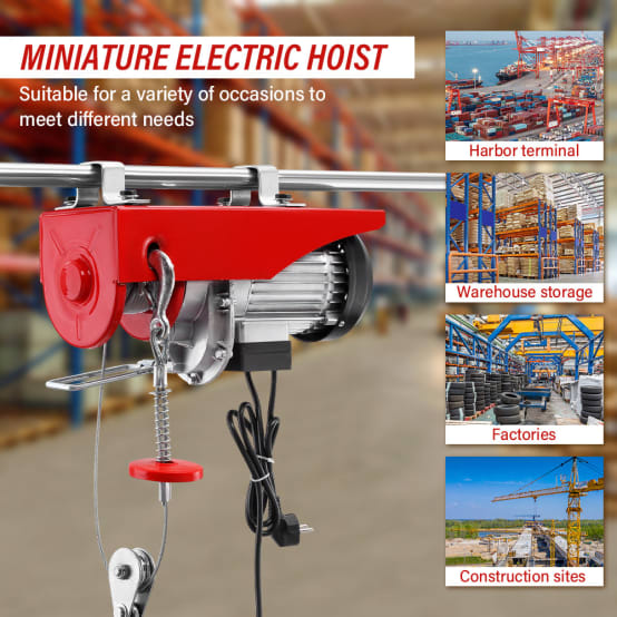 Palan électrique 1200 W, suspension simple/double, 300kg/600kg - Gamm vert