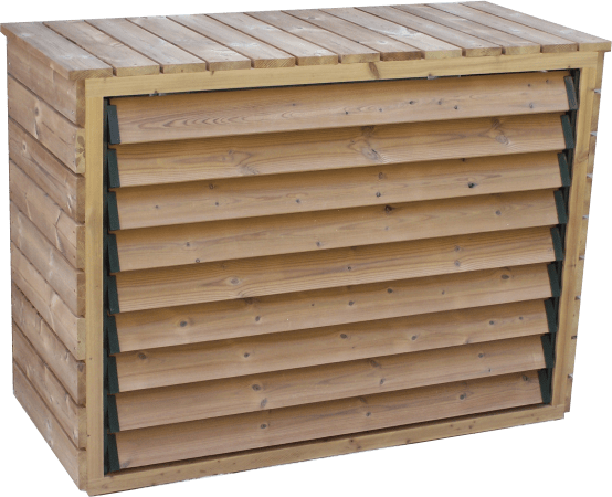 Cache climatiseur extérieur en bois, Hauteur 0.98 m - Gamm vert