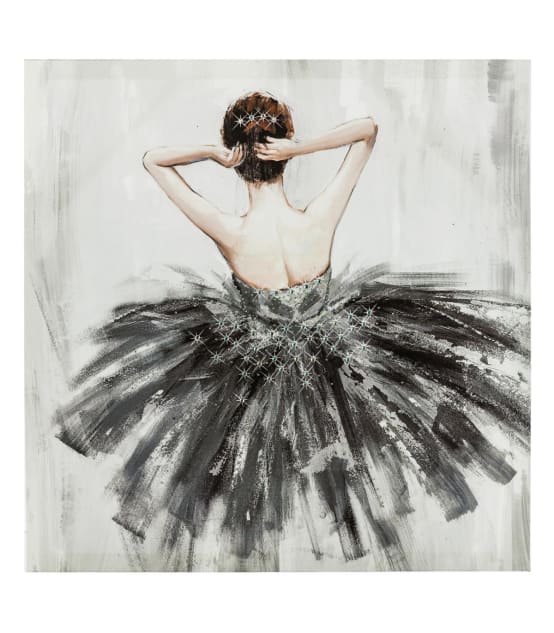 Tableau Toile murale imprimée Danseuse 48 x 48 cm - Gamm vert