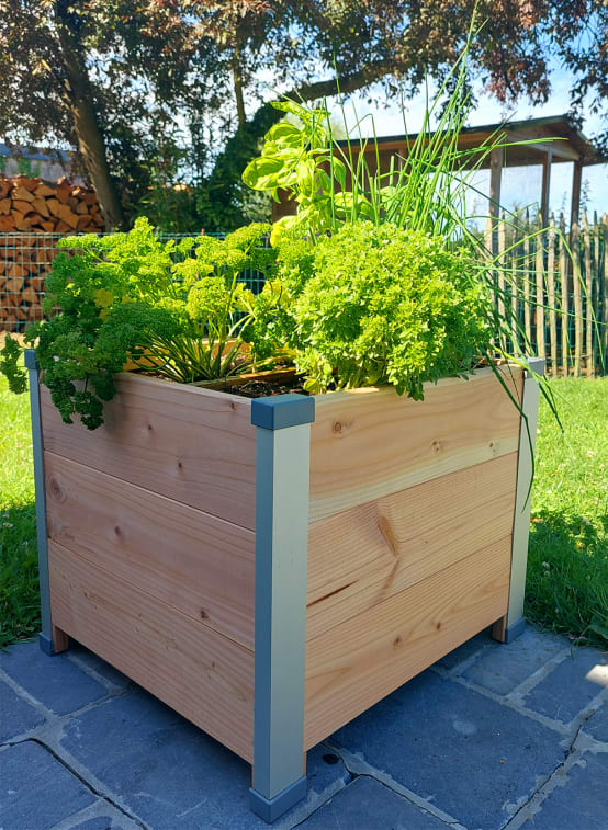 Bac bois Douglas DESIGN L50Xl45XH40cm - Epaisseur 19mm - mon PETIT ...