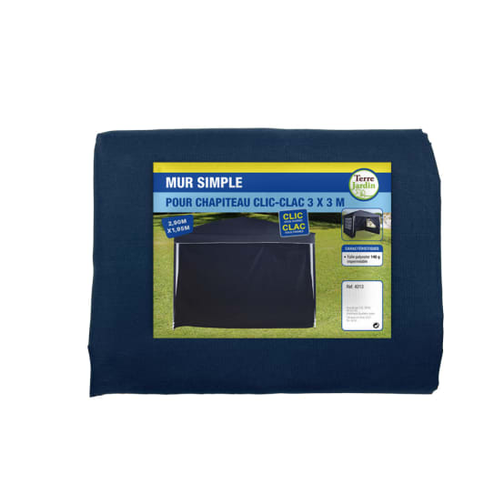 Mur simple bleu pour tonnelle pliante 3 x 3 M - Gamm vert