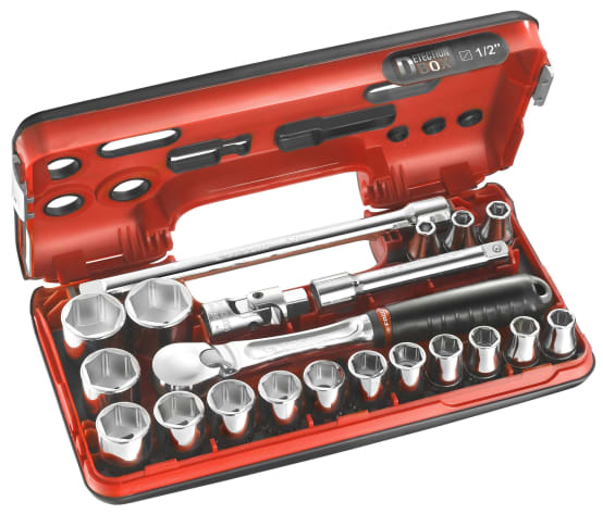 Coffret douilles 1/2'' 6 pans métriques DBOX - FACOM - SL.DBOX1PB - Gamm vert