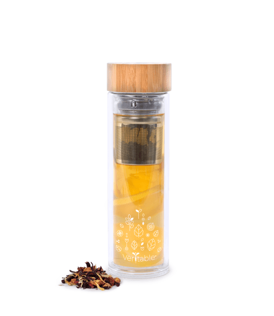 Bouteille en verre avec infuseur 450mL - Véritable - Gamm vert