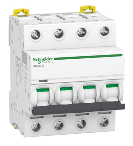 Disjoncteur ACTI9 IC60N 4P courbe C 63A - SCHNEIDER ELECTRIC - A9F77463 - Gamm vert