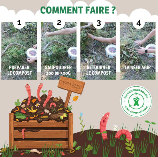 Poudre Activateur Naturel De Compost - COMPO BOOST - Accélérateur et ...