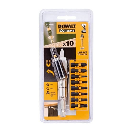 Coffret de 10 pièces DEWALT DT70518T-QZ avec porte-embout pivotant ...