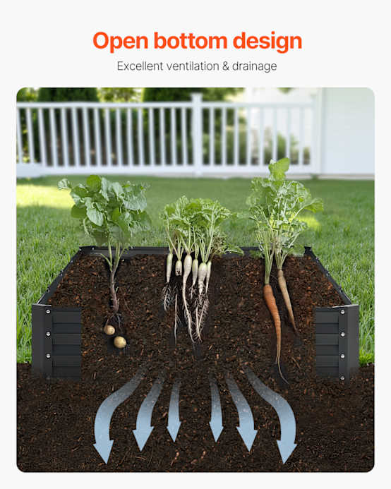 Jardinière métal galvanisé 239.5x120x28cm. Fond ouvert. Pour fleurs ...