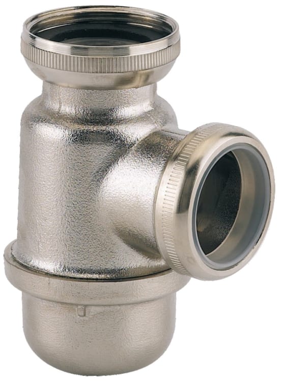 Mini siphon de lavabo sortie D32 laiton nickelé mat - VALENTIN - 00 ...