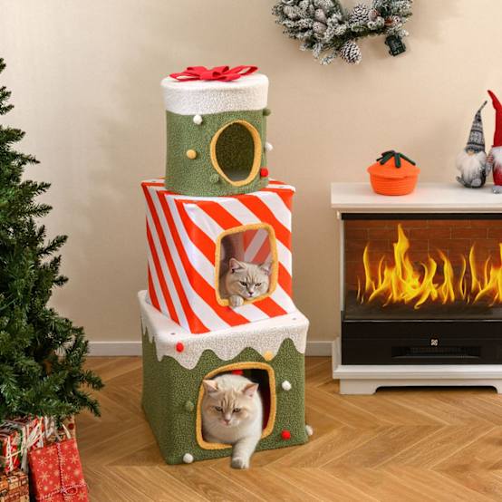Arbre à Chat de Noël pour Chats Meuble d'Escalade pour Chats Mignon de ...