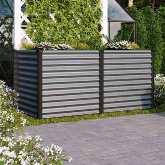 Carré potager Linus 858 – bac de culture Zincalume H 86 cm, Couleur ...