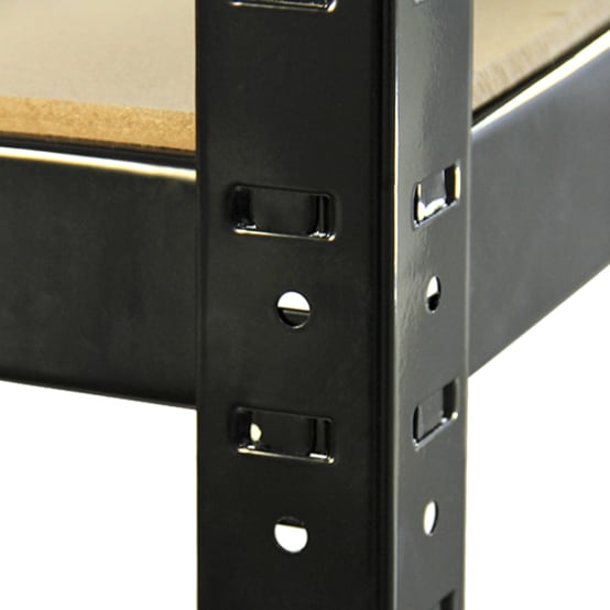 Monster Racking 5 Rayonnages T-Rax en Acier Sans Boulons Noirs 90cm x ...