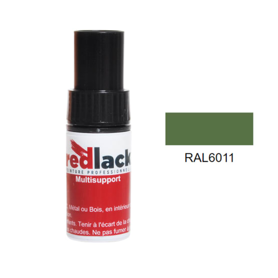 Peinture flacon retouche Vert réséda RAL 6011 Mat multisupport Redlack ...
