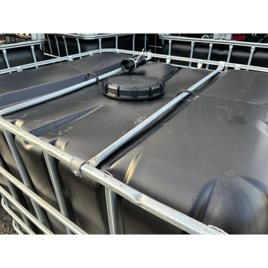 Cuve de stockage 1000l ibc neuve grillage opaque noire bouchon diamètre ...