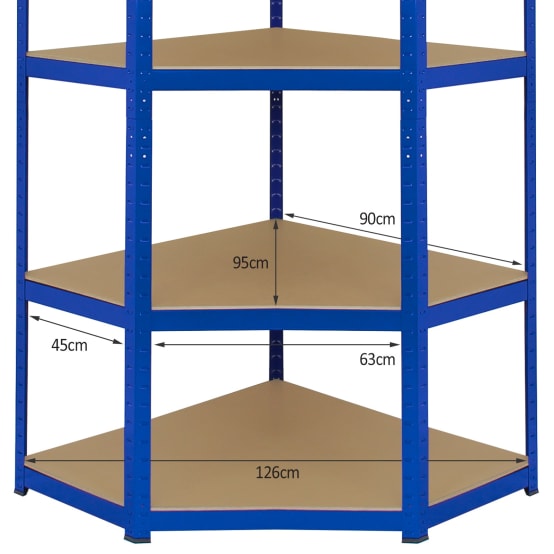Monster Racking - Rayonnage d'Angle T-Rax en Acier Sans Boulons Bleu ...