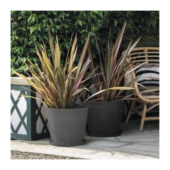 Pot De Fleurs - Deroma - Origin - 49 L - Gris - Gamm vert