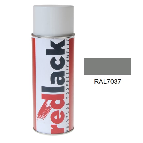 Peinture aérosol Gris poussière RAL 7037 Satiné multisupport Redlack ...