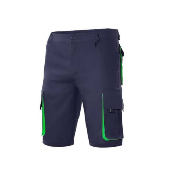 Bermuda multipoches bicolore Velilla Marine / Lime 46 - Gamm vert