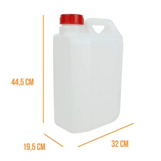 Bidon en plastique (PEHD) pour usage alimentaire avec bouchon + robinet - 20L - Linxor - Gamm vert