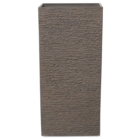 Haut Cache-Pot Marron Carré 40 x 40 x 80 cm Pot de Fleurs Robuste en ...